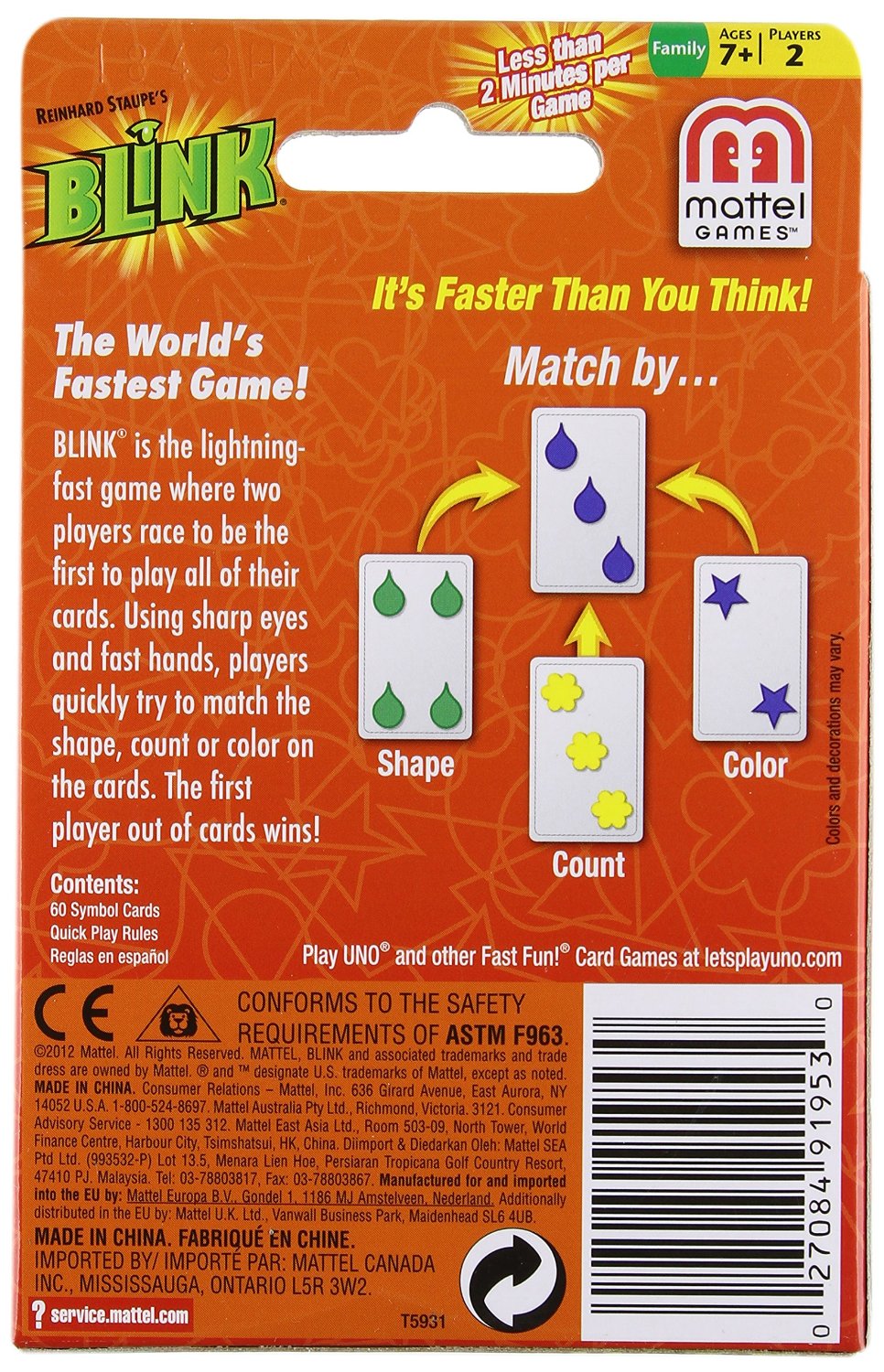 Blink Card Game The World s Fastest Card Game Board Games Messiah